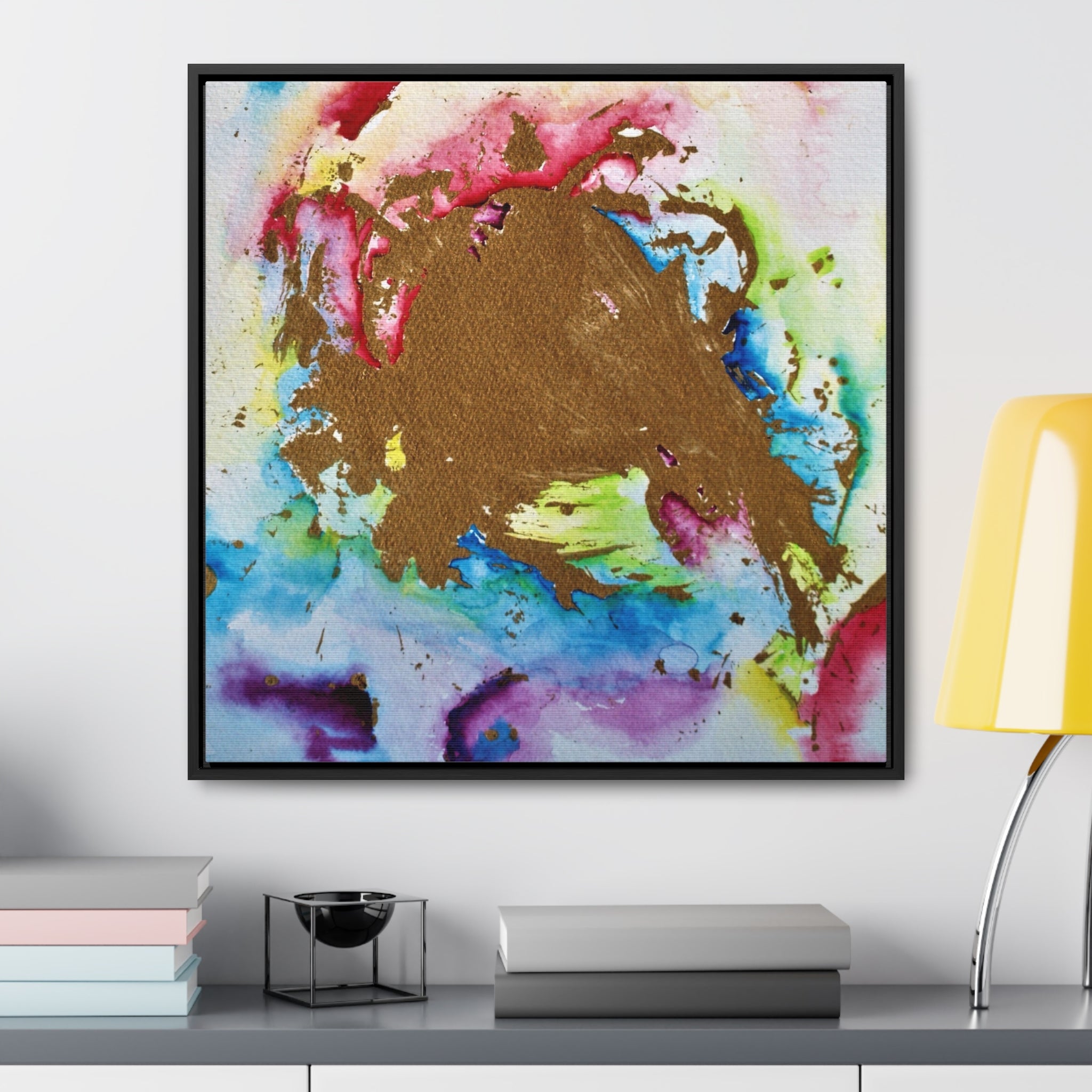 Through The Vapor Gallery Canvas Wraps, Square Frame-Kia Day Design
