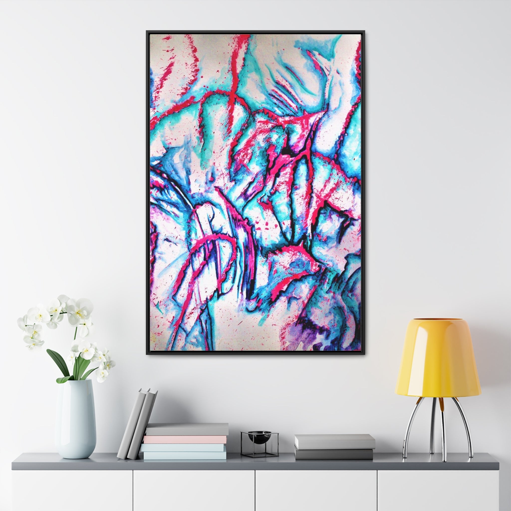 Pink Jellyfish Gallery Canvas Wraps Vertical Frame – Kia Day Design